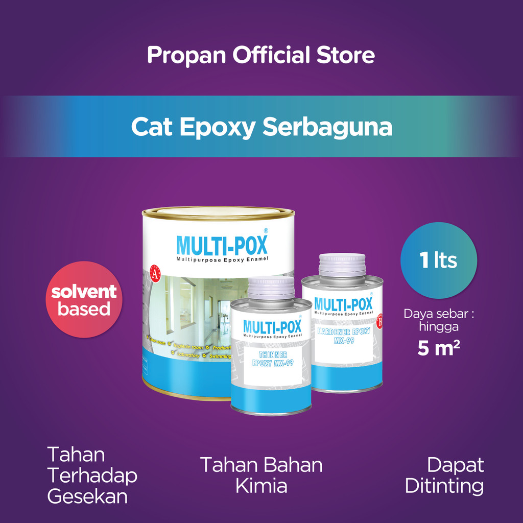 Jual PROPAN Multipox Mx-99 Cat Lantai Dan Keramik Interior 1 Liter Set ...