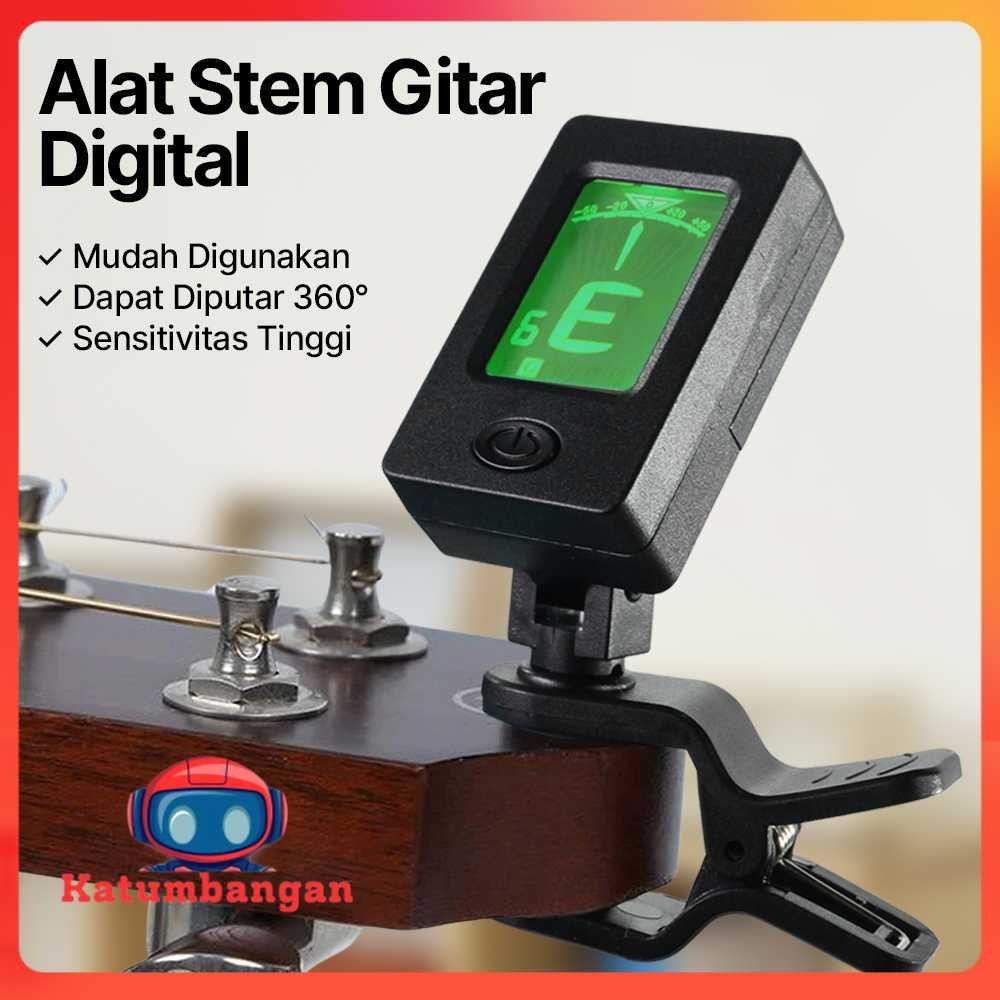 Jual Tuner Alat Stem Gitar Digital Rotatable 360 Degree - JT-01 ...