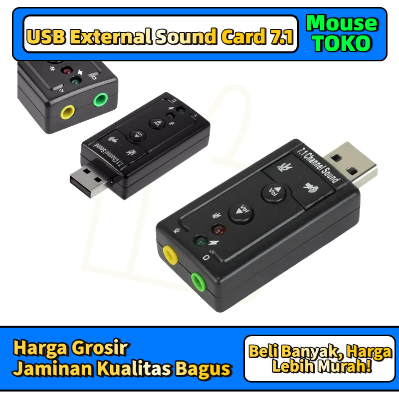 Jual [TOKO_MOUSE] USB Virtual 7.1 Channel Sound adapter / USB Sound ...
