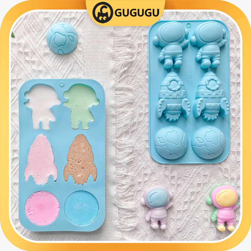 Jual Cetakan Astronot Roket Bumi 6-Koneksi / Untuk Cokelat, Kue, Mousse ...