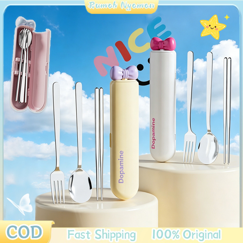 Jual Set Alat Makan 304 Stainless Steel 3in1 Set Peralatan Makan Anak ...