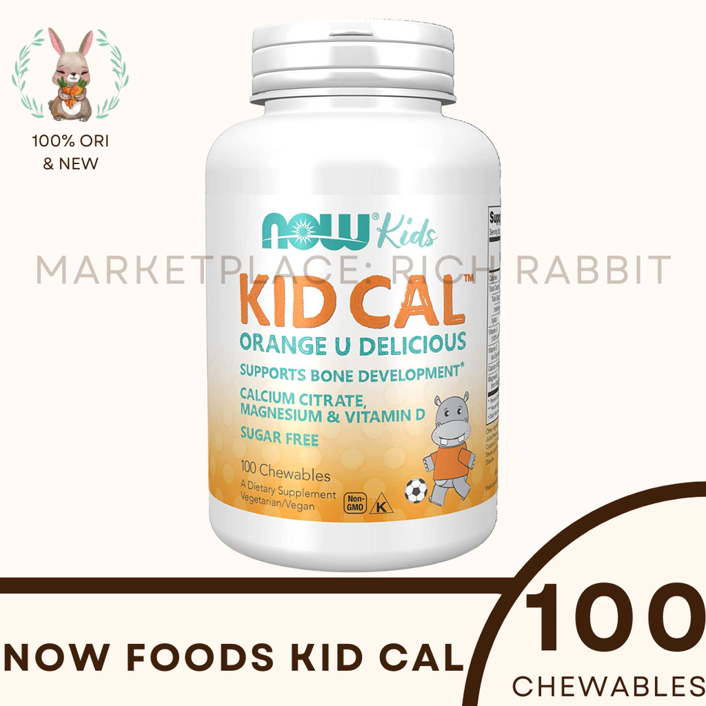 Jual NOW FOODS Kid Cal 100 Chewables Vitamin D Magnesium Calcium Anak ...