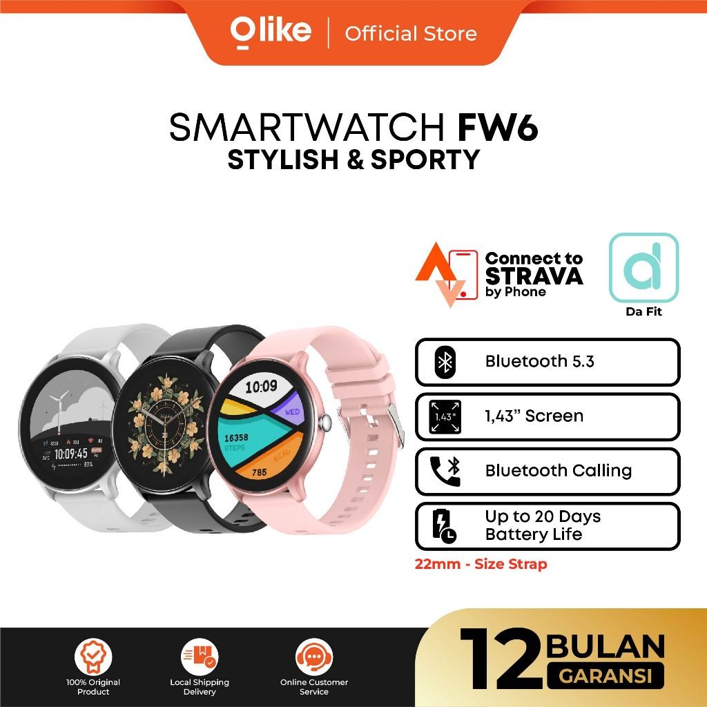 Jual [NEW PRODUCT] Olike Smartwatch FW6 Jam Digital Smart Watch IP68 ...