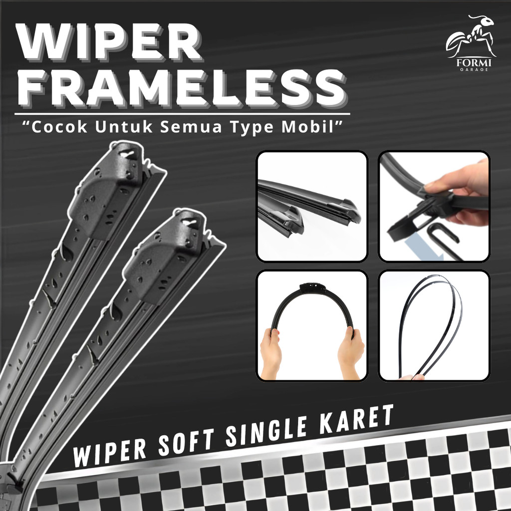 Jual Wiper Depan Frameless 1SET Karet Wifer Banana Soft Blade Premium ...