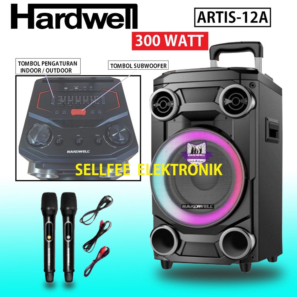 Jual Speaker Portable 12 Inch HARDWELL ARTIST 12A Wireless Meeting MP3 ...