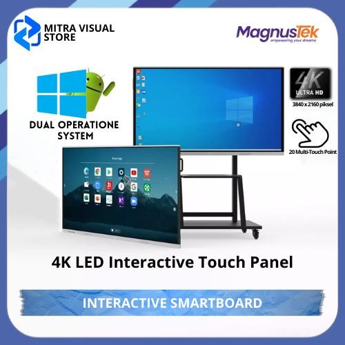 Jual Android and Windows Smartboard Smart TV MAGNUSTEK 4K All in One Interactive Smartboard 55 ...