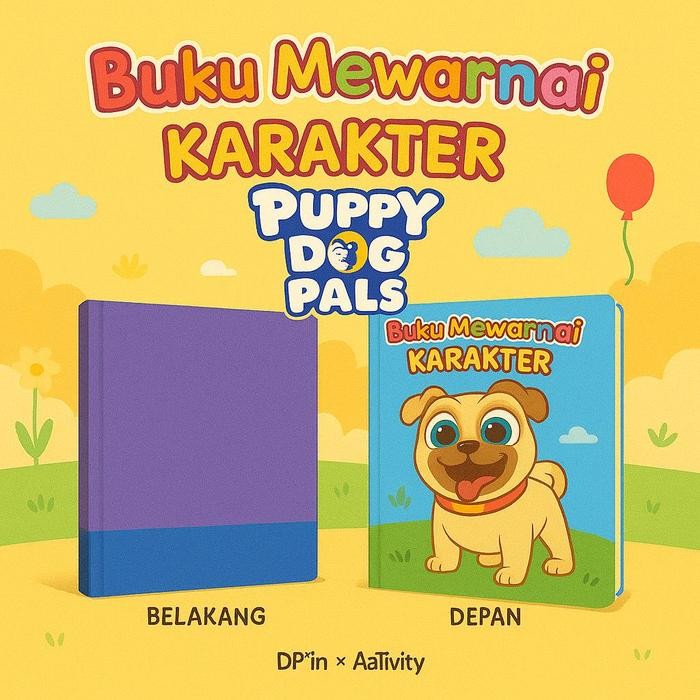 Jual DpinxAaTivityBuku Gambar Mewarnai [ PUPPY DOG PALS ] Anak Karakter ...