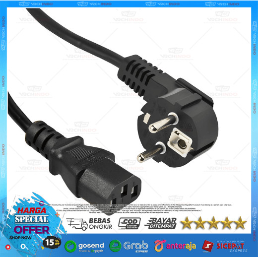 Jual Kabel Power CPU PC Komputer Desktop Premium Panjang 1.8M Colokan ...