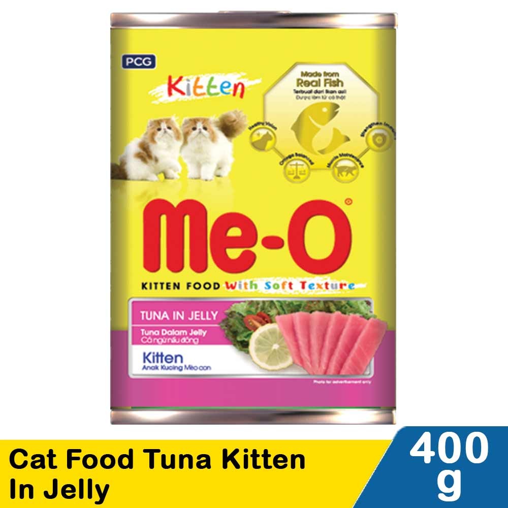 Jual ME-O KITTEN FOOD TUNA IN JELLY 400g | Shopee Indonesia
