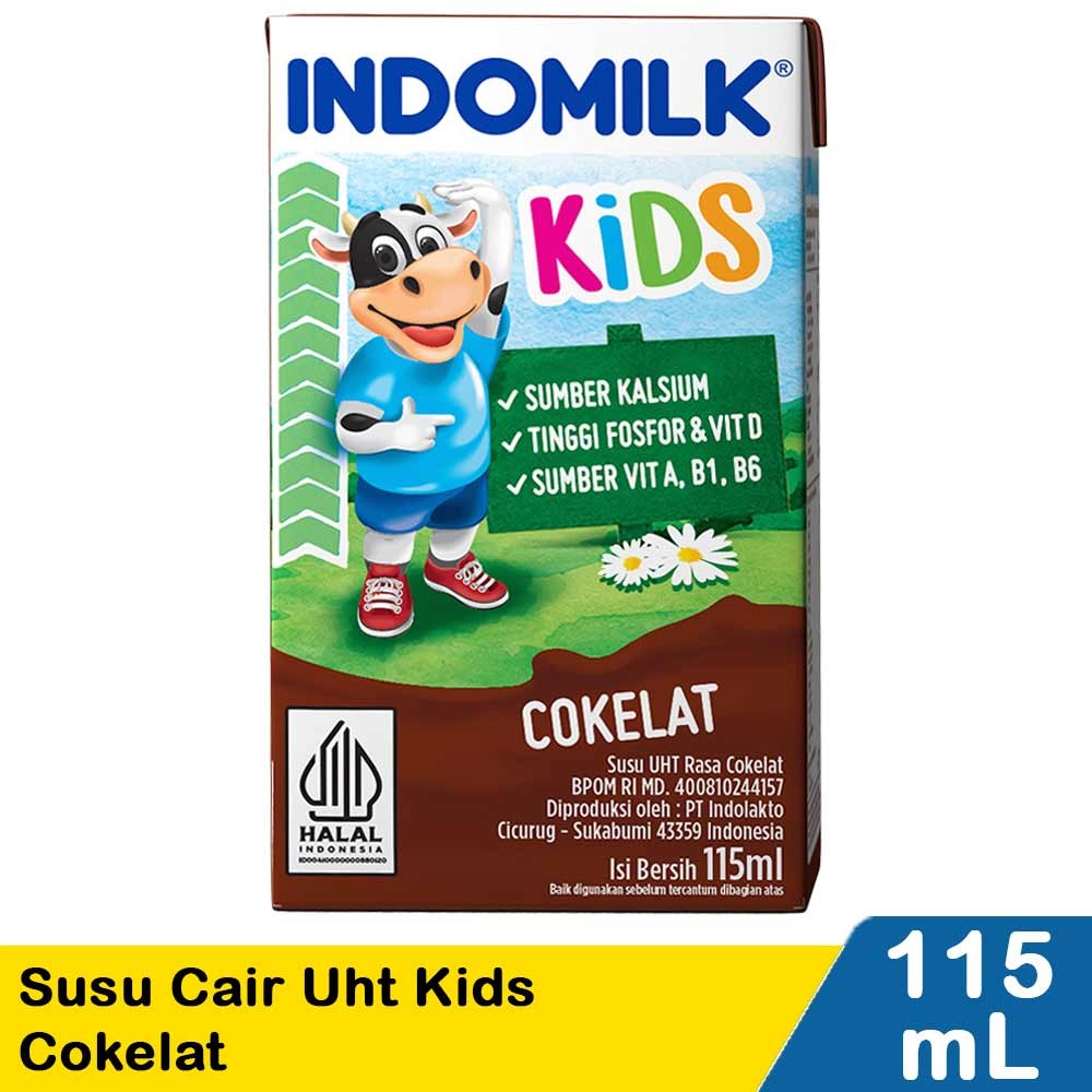 Jual INDOMILK SUSU CAIR UHT KIDS COKELAT 115mL | Shopee Indonesia