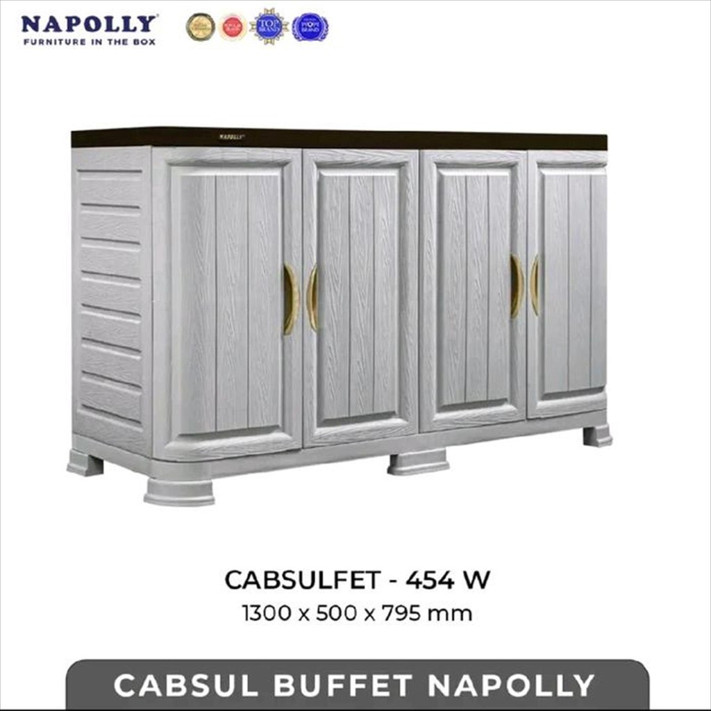 Jual NAPOLLY LEMARI BUFFET 454 WOOD CABSULFET-454 P.WOOD | Shopee Indonesia