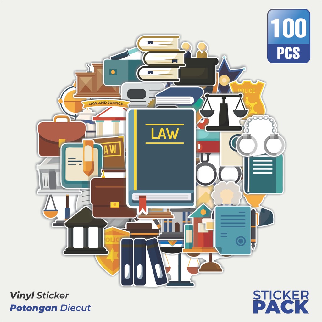Jual Stiker Vinyl Law and Justice Icon Waterproof Aesthetic- Untuk ...
