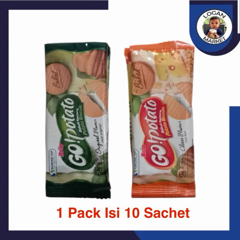 Jual Go Potato Brio Biskuit Kentang | pack Isi 10 Sachet | Shopee Indonesia