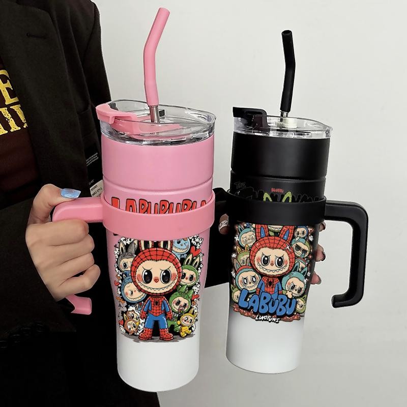 Jual Labubu Cartoon Tumbler Kopi Stainless Steel CUP 1182 ML Vacuum Mug ...