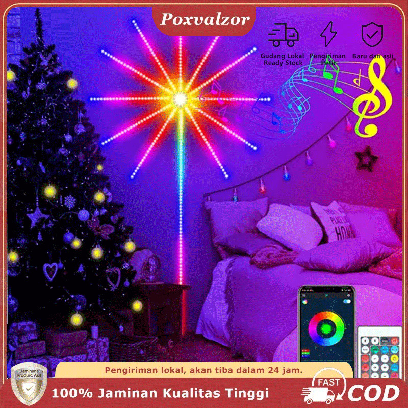Jual Poxvalzor 78/180LED Lampu Led Strip Model Kembang Api Lampu Led ...