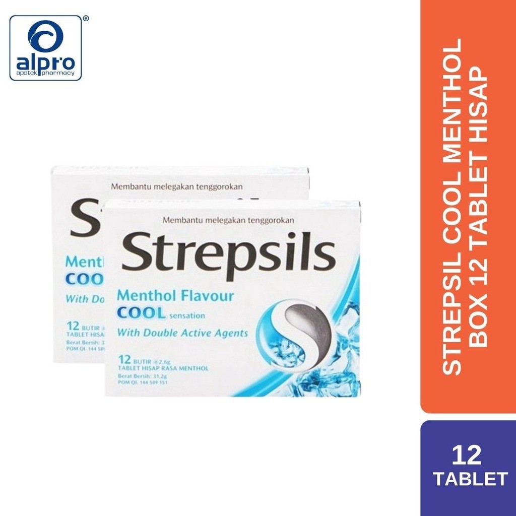 Jual STREPSIL COOL MENTHOL BOX 12 TABLET HISAP | Shopee Indonesia