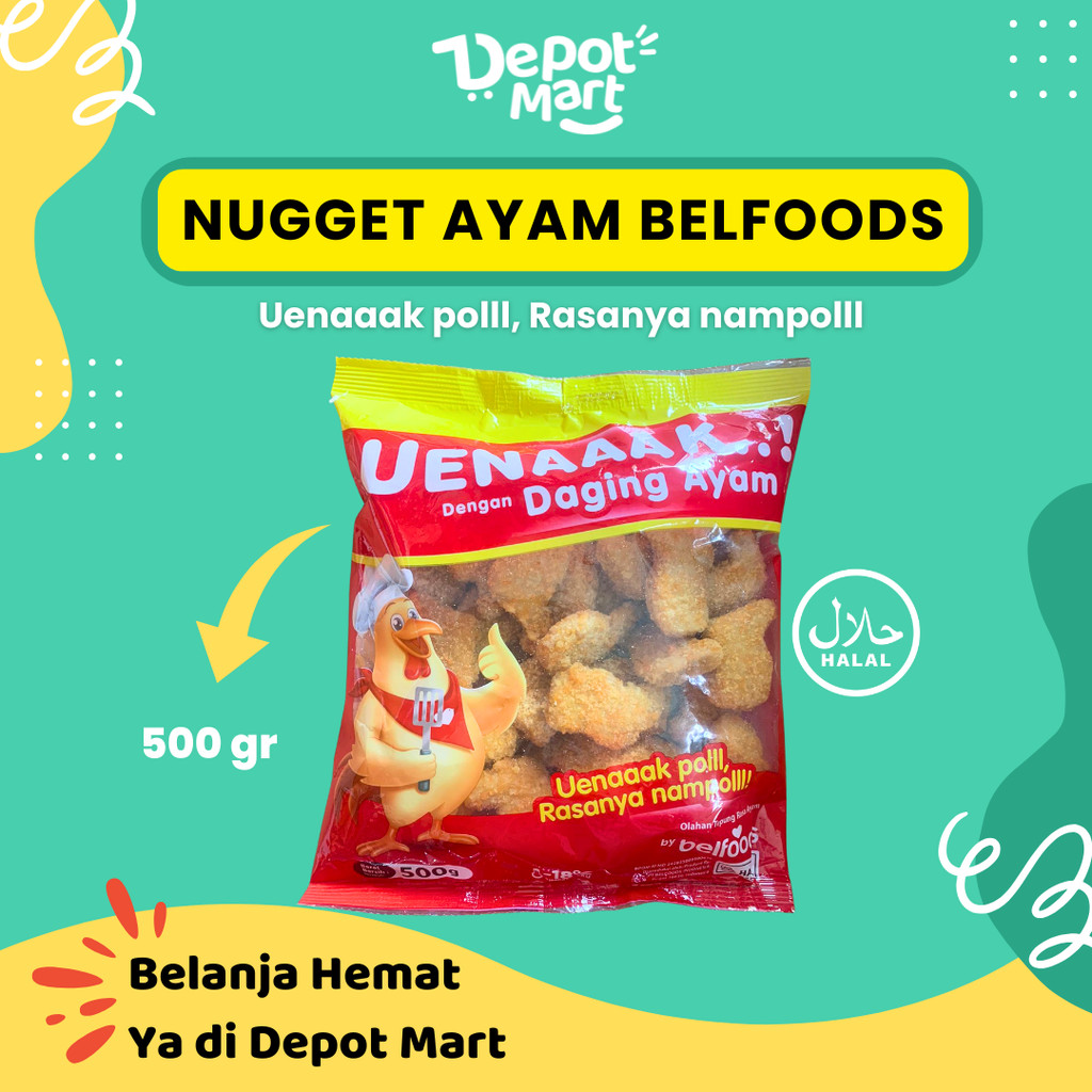 Jual Naget /nuget Ayam uenak belfoods /Nugget Belfoods 500 gr Depot ...