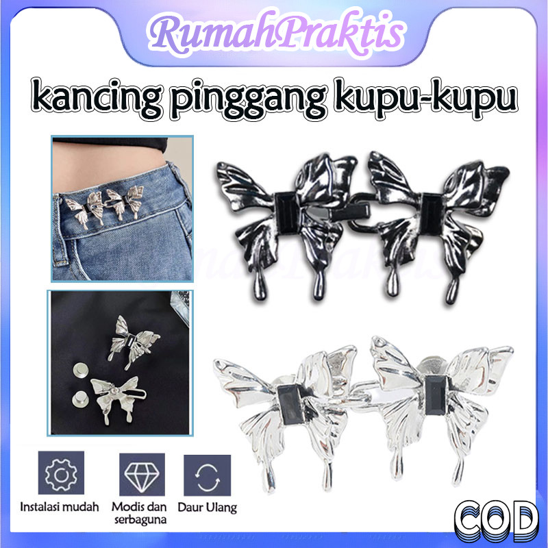 Jual kupu kancing jeans/kancing motif kupu kupu lucu/kancing pengecil ...