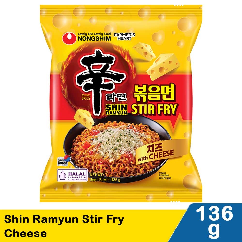 Jual NONG SHIM SHIN RAMYUN STIR FRY CHEESE 136g | Shopee Indonesia