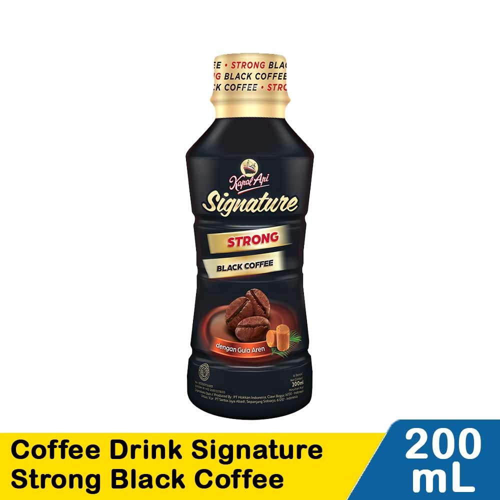 Jual KAPAL API COFFEE DRINK SIGNATURE STRONG BLACK COFFEE 200mL ...