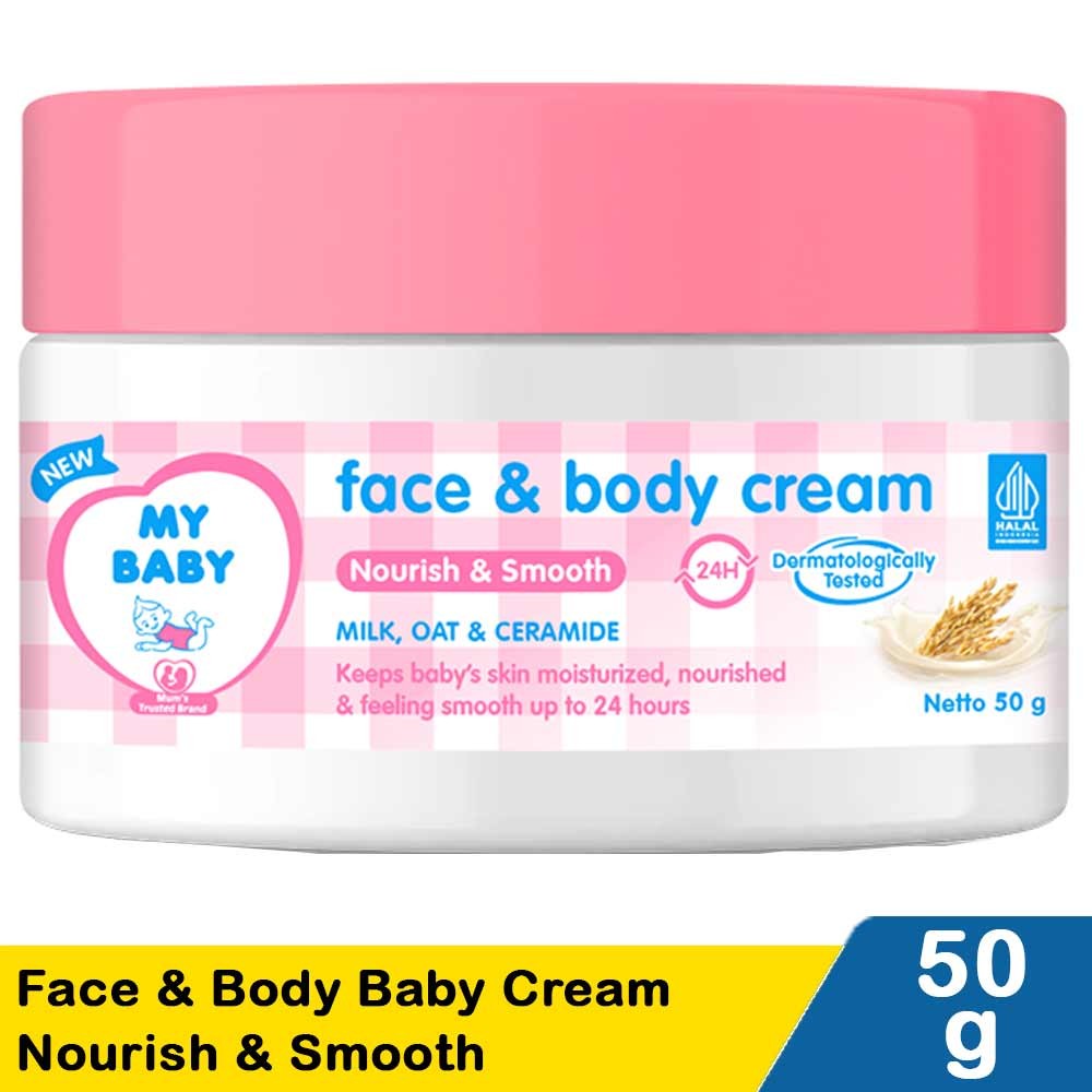 Jual MY BABY FACE & BODY BABY CREAM NOURISH&SMOOTH 50g | Shopee Indonesia