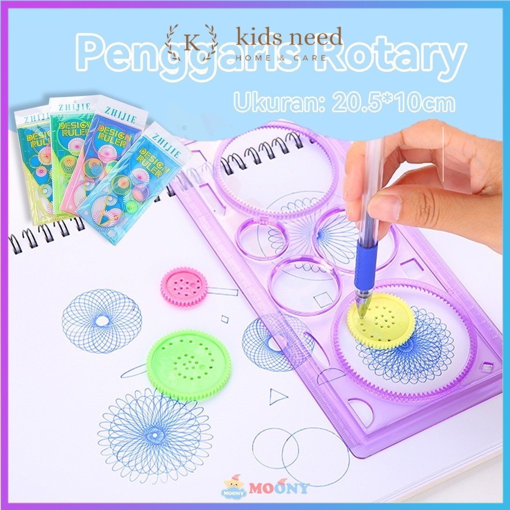 Jual Garisan Rotary Pattern Bunga / Penggaris Rotari Multifunsi Kembang ...
