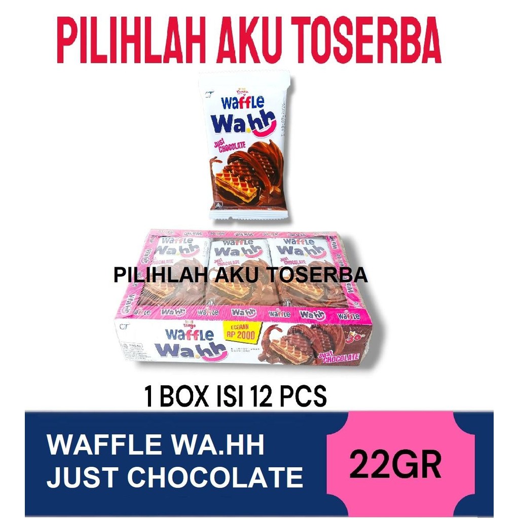 Jual Waffle WA.HH WAHH Just Chocolate - ( HARGA 1 BOX ) | Shopee Indonesia