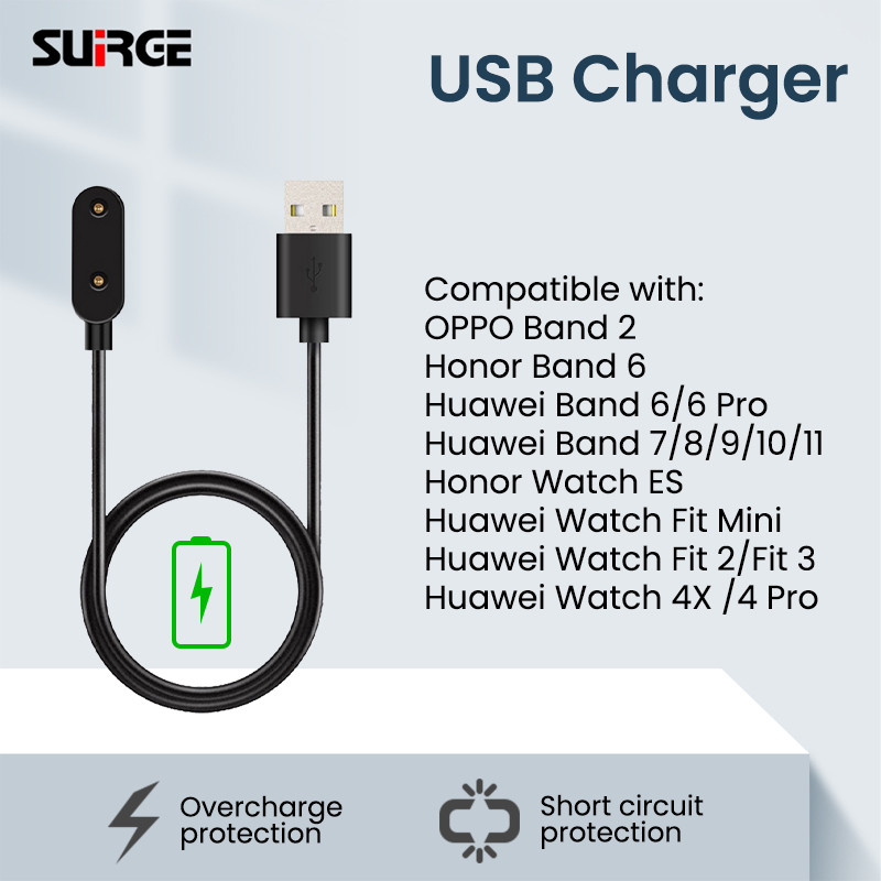 Jual SUIRGE Charger Huawei Band 6 7 8 9 10 11/Honor Band 6 USB Cable ...