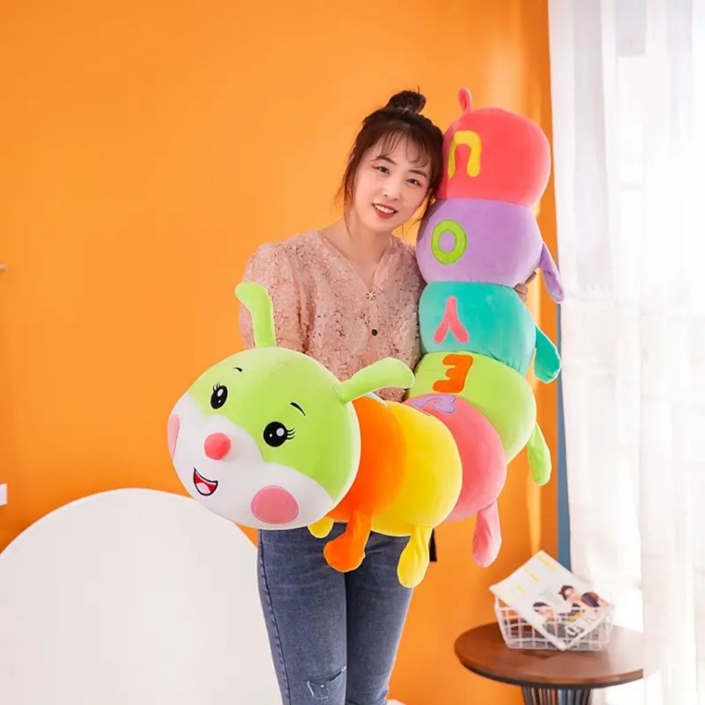 Jual Boneka Ulat Ulil Rainbow Warna Warni Jumbo Colorful Carterp Plush ...