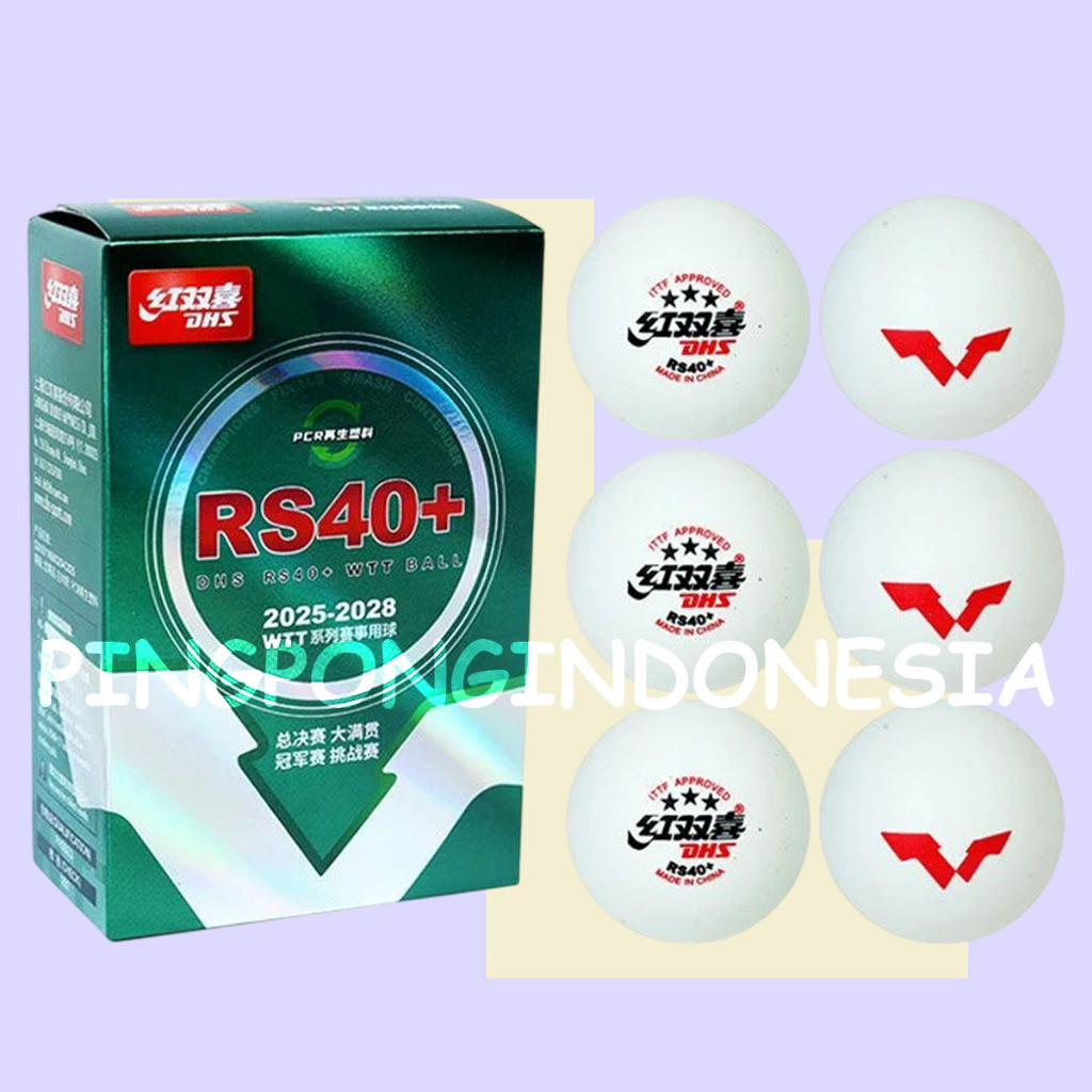 Jual RAIN.SHOP DHS RS40+ WTT Ball DHS WTT - Bola Pingpong Tenis Meja World Table Tennis RS40 ...