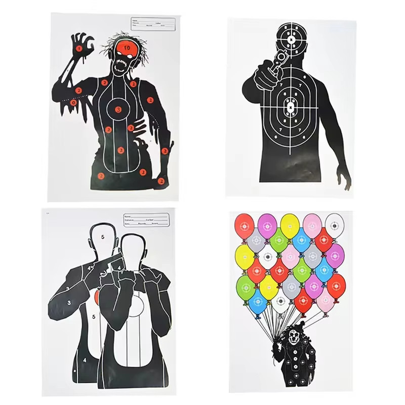 Jual 1-5Pack 45x32cm Shooting Target Paper Shooting Range Paper ...