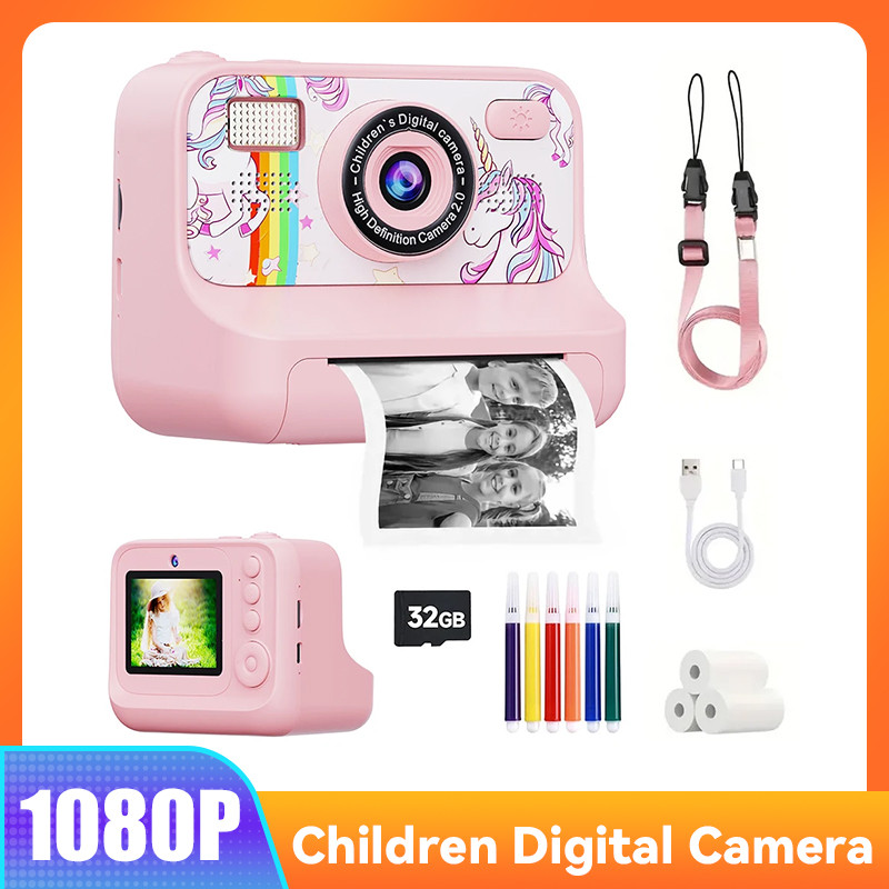 Jual Summer 4000w Pixels Dual Lens 2.4inch 16X Zoom Kids Camera Instant ...