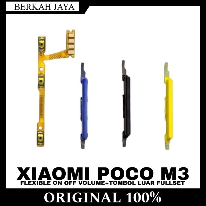 Jual Flexible On Off Volume + Tombol Luar Xiaomi Poco M3 (Fullset Luar ...