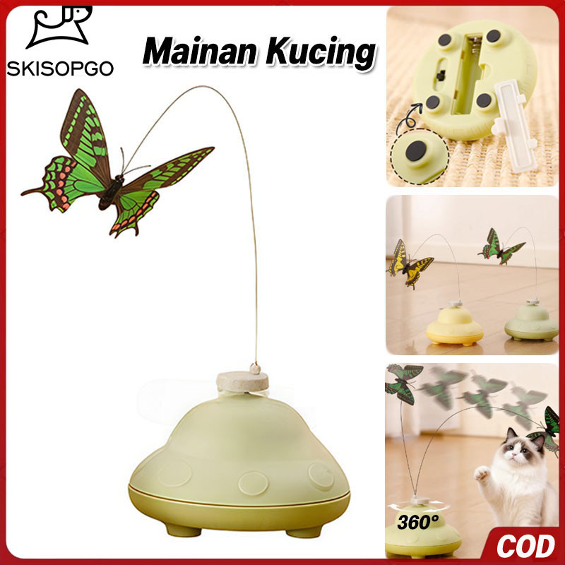 Jual SKISOPGO Mainan Kucing Elektrik Automatic Rotating Flying ...