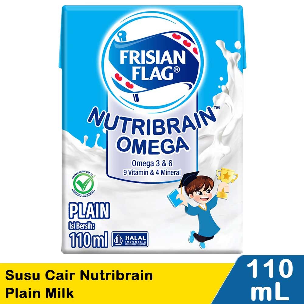 Jual FRISIAN FLAG SUSU CAIR NUTRIBRAIN PLAIN MILK 110mL | Shopee Indonesia