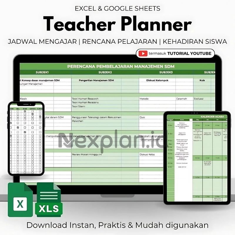 Jual Teacher Planner – Template Lengkap untuk Mengelola Jadwal Mengajar ...