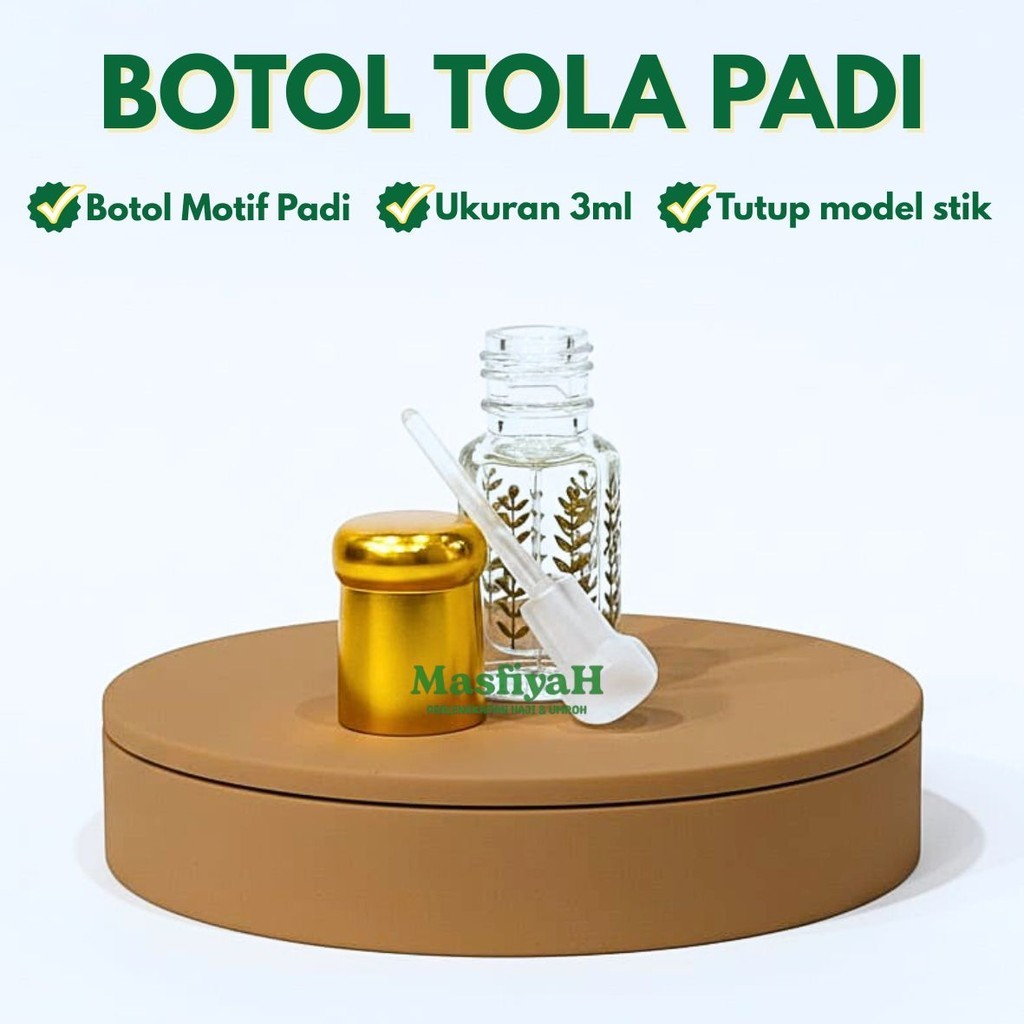 Jual (1LUSIN) BOTOL TOLA PADI 3ML BOTOL PARFUME KACA 3ML BOTOL REFILL ...