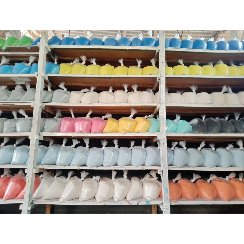 Jual Cat Tembok Plastikan 1KG Patria Paint warna putih salju pink biru ...