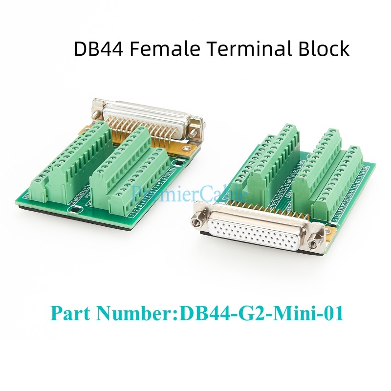 Jual DB44 Female Solderless Breakout Connector D-SUB 44 Pins 3 Row ...