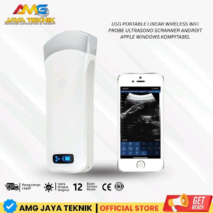 Jual USG Wireless/WiFi (ECHO Ultrasound) (linear+Cardiac Sector Probe ...