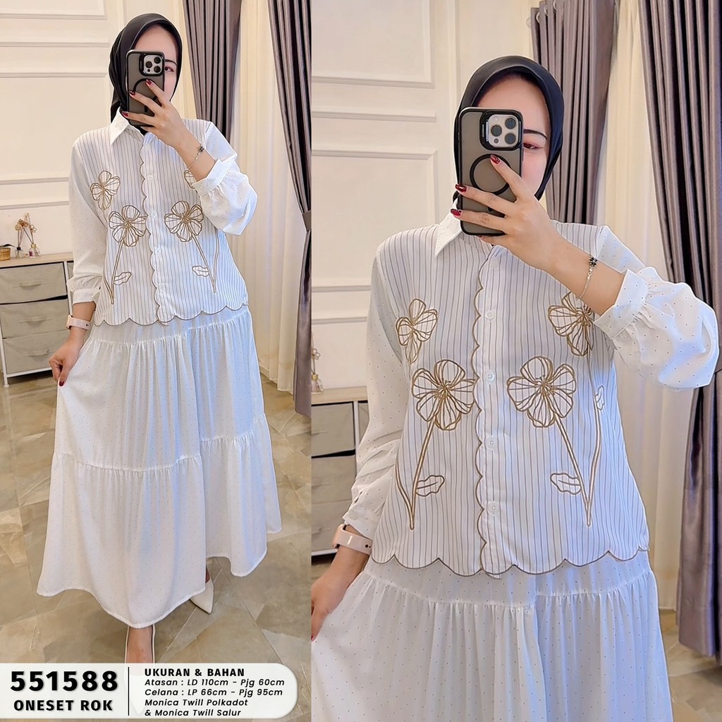 Jual EXTU HERITAGE Elmira Oneset Rok Elegan Busui Friendly | Setelan ...