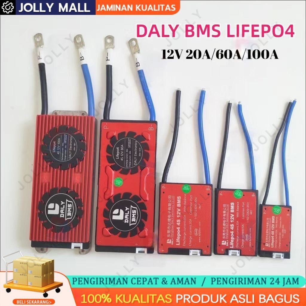 Jual BMS Baterai Lithium Iron Phospate Lifepo4 4S 12V DALY 200Ah/ BMS LiFePO4 4S 8S 16S 20S 50A ...