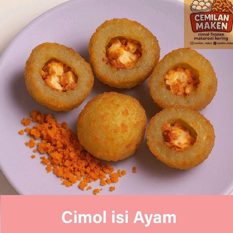 Jual Cimol isi Ayam Frozen Food Cemilan Maken | Shopee Indonesia