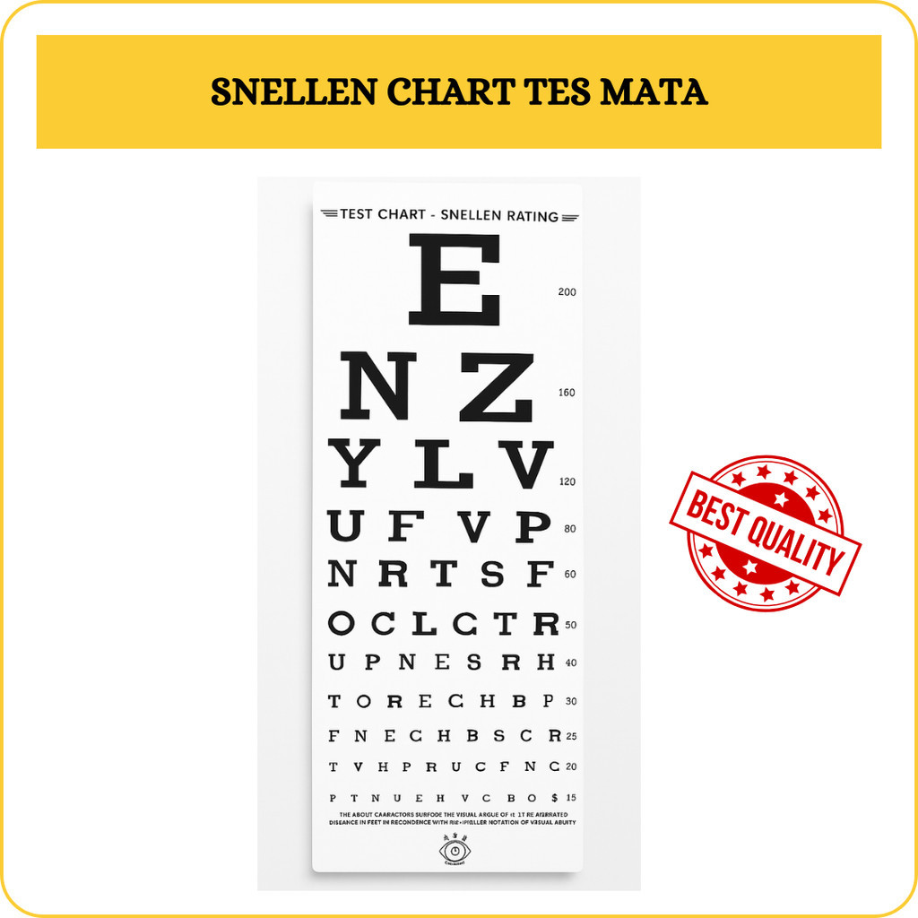 Jual Poster Snellen Chart Tes Mata Original – Alat Periksa Ketajaman ...