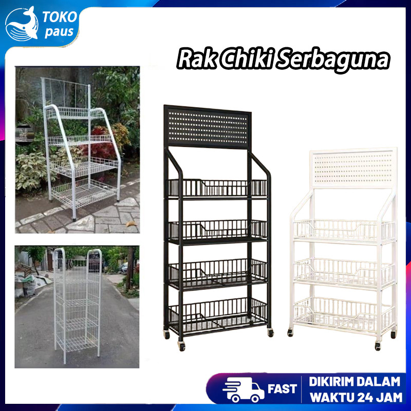 Jual Rak Chiki Serbaguna /Rak Gawang Sembako 4 Dan 5 Susun/ Rak Besi ...