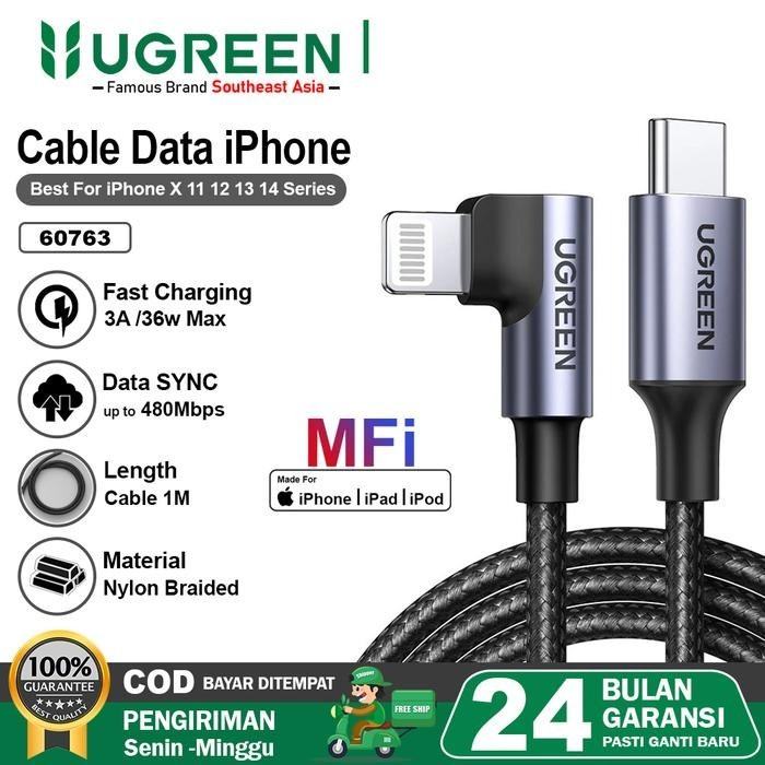 Jual Ugreen Kabel iPhone Gaming Type C to Lightning NYLON MFi Fast ...