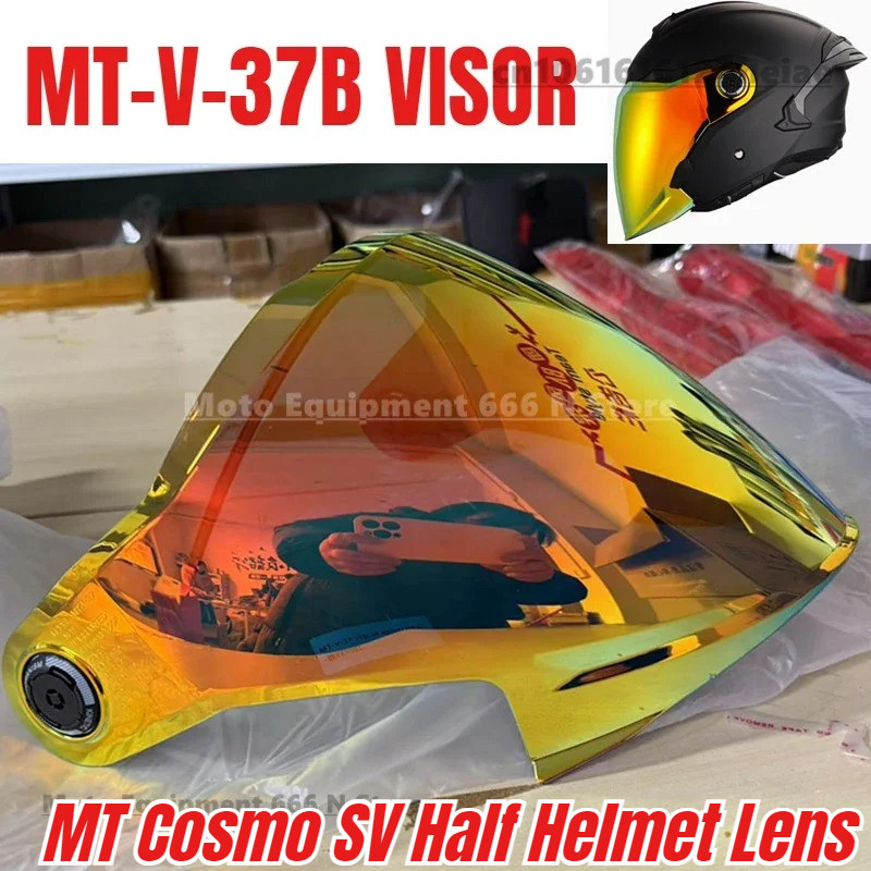Jual Original MT Cosmo SV Half Helmet Lenses Transparent Lenses Black ...