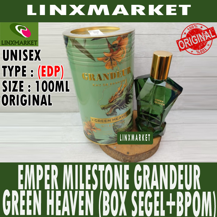 Jual EMPER MILESTONE GRANDEUR GREEN HEAVEN FOR UNISEX EDP 100ML (BOX ...