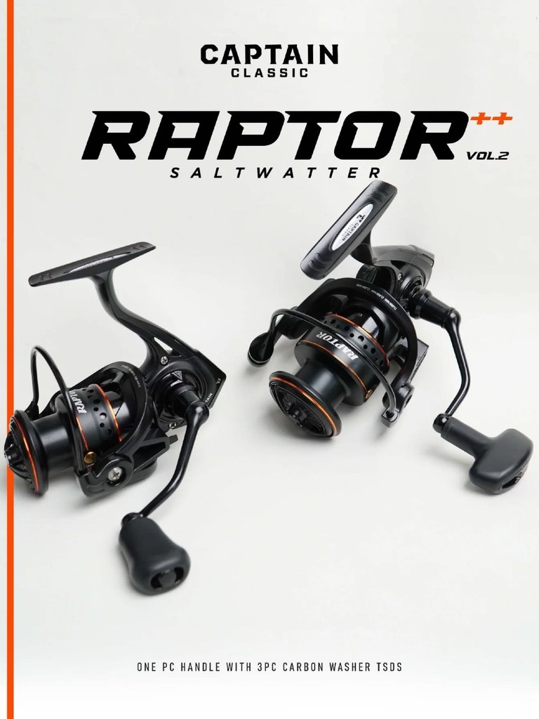 Jual REEL SPINNING CAPTAIN RAPTOR ++ 1000 2000 3000 4000 6000 POWER ...