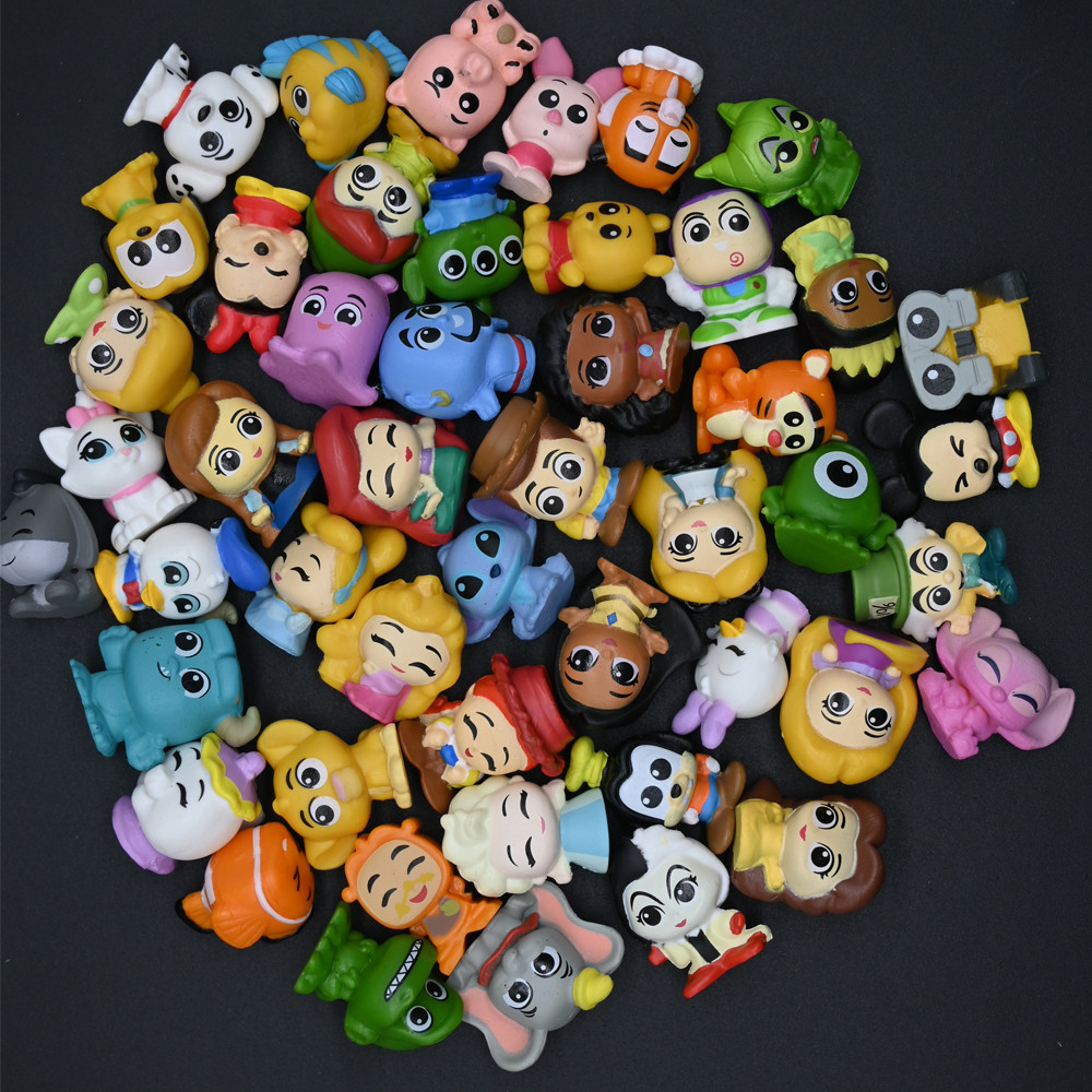 Jual 48Pcs/Set Kawaii Q Princess Figure Toy Mini Rapunzel Snow White ...